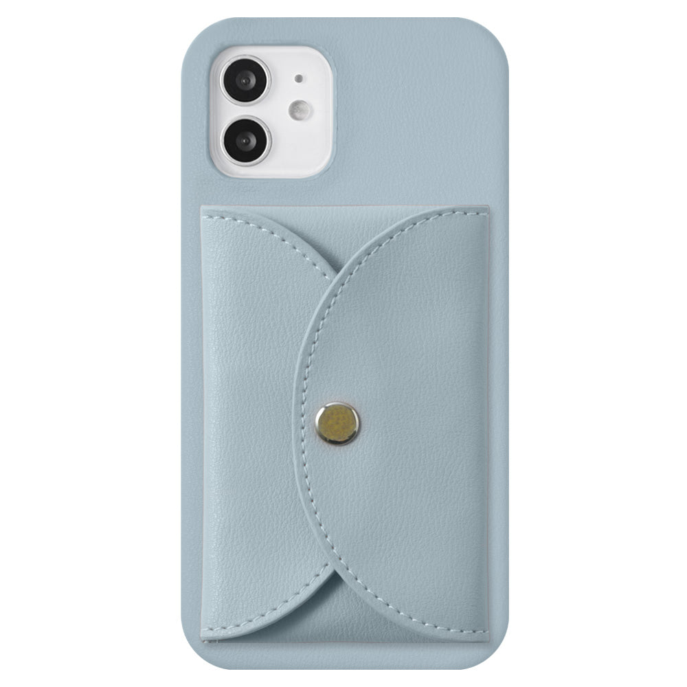 Vegan Leather Muted Pastel Snap Button Pocket Back Case – COVERARY