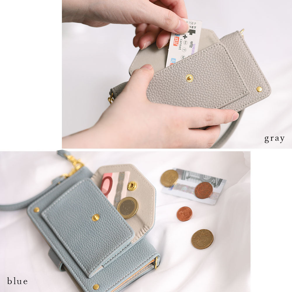 Vegan leather pocket strap attached notebook-style case (with belt ...